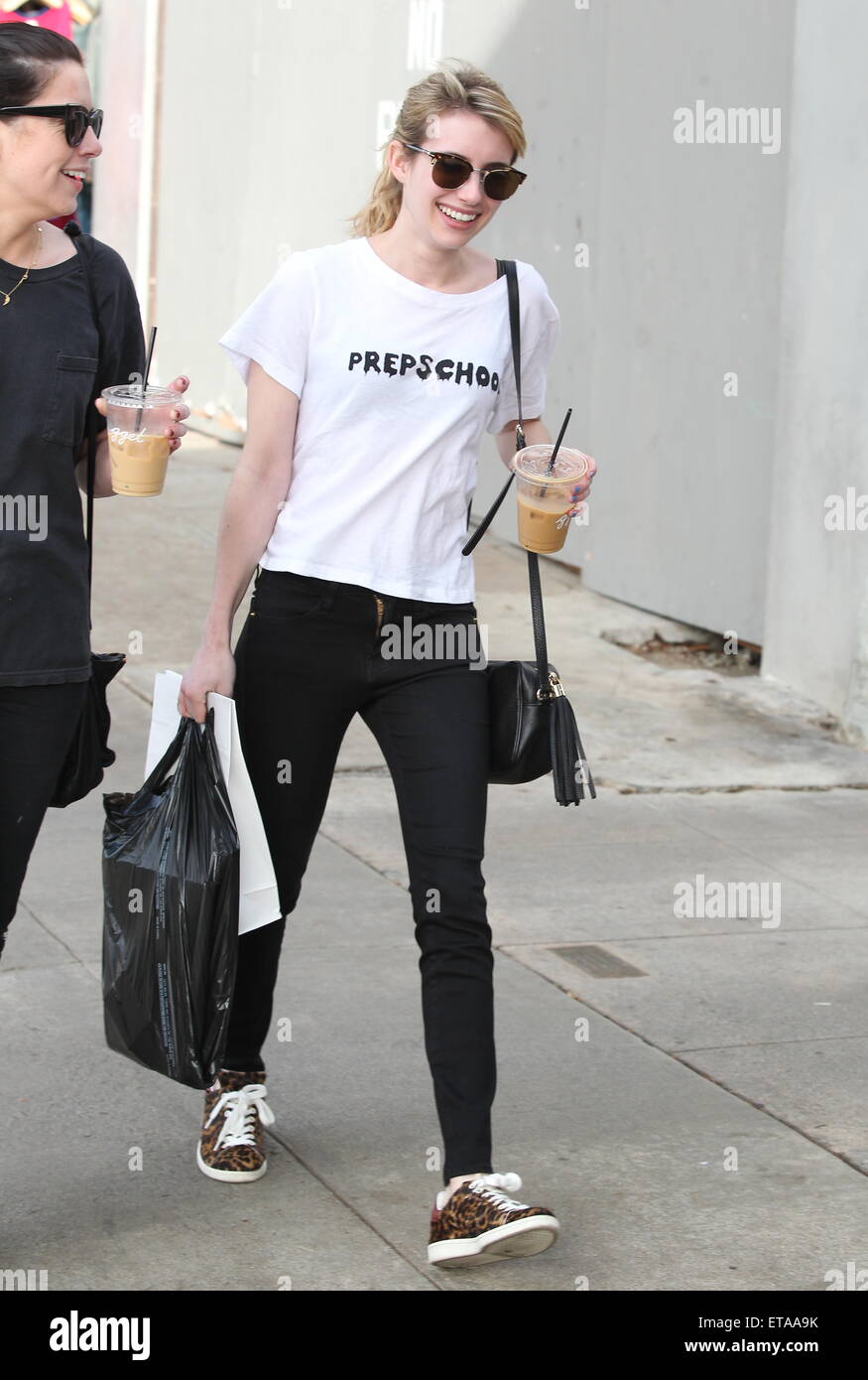 Emma Roberts out shopping with a friend in West Hollywood Featuring ...