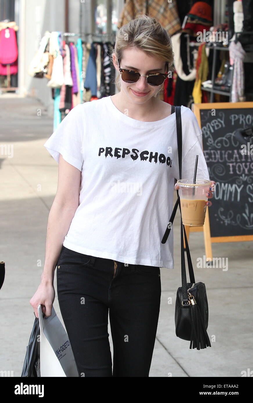 Emma Roberts out shopping with a friend in West Hollywood Featuring ...