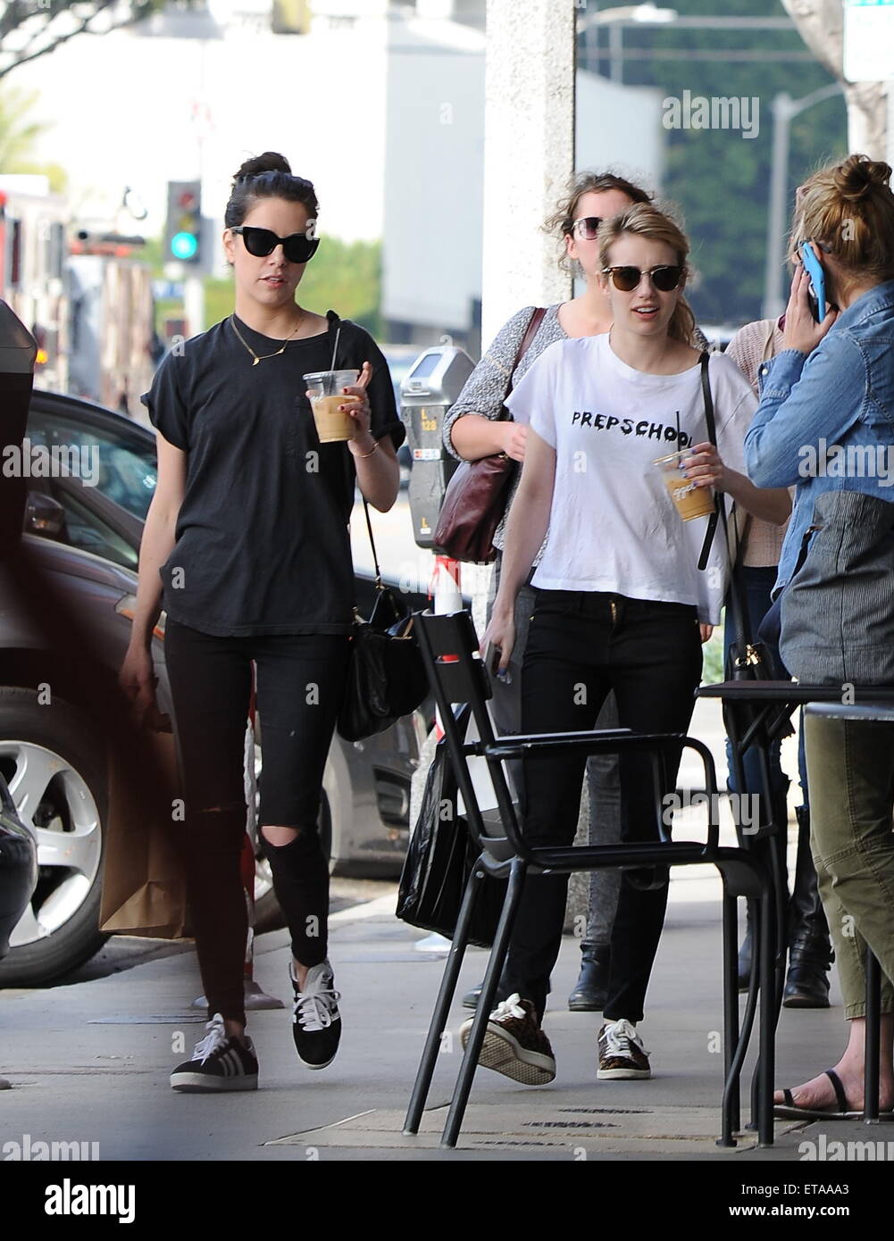 Emma Roberts out shopping with a friend in West Hollywood Featuring ...