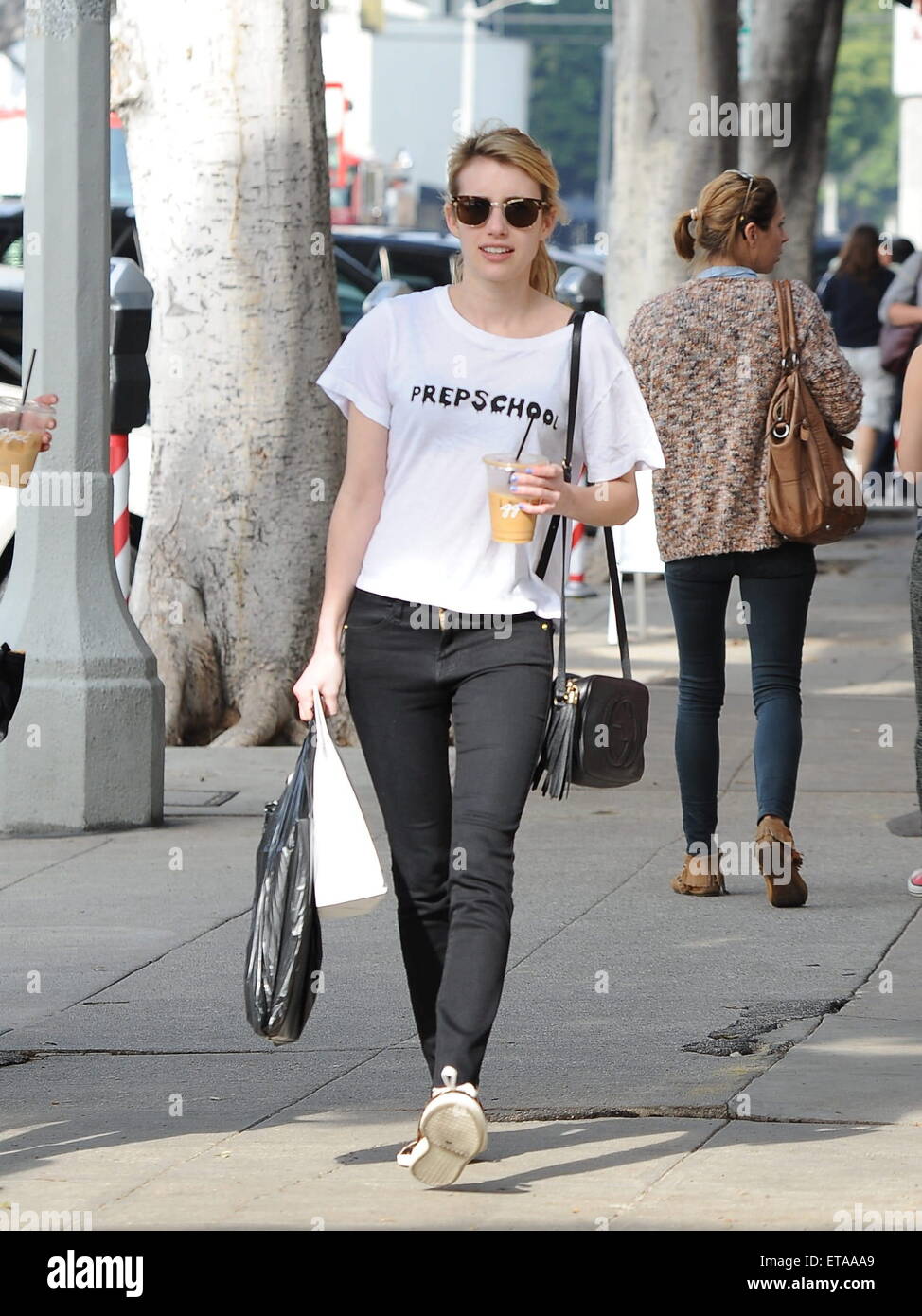 Emma Roberts out shopping with a friend in West Hollywood Featuring ...