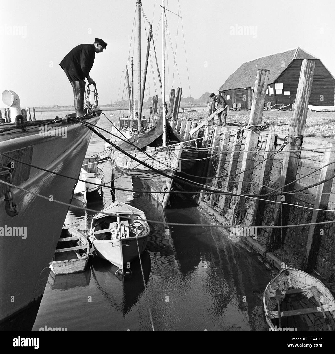 1950s fishing industry Black and White Stock Photos & Images - Alamy