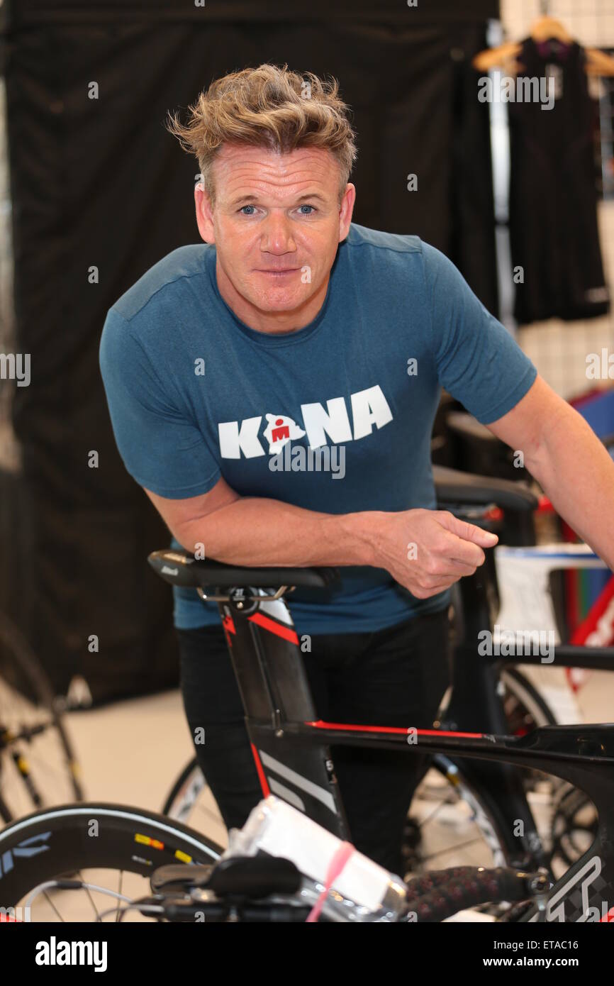 Gordon Ramsay at Joe Macari Performance Car showroom to launch Team ...