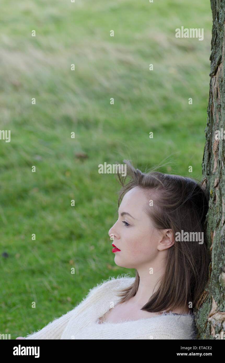 Leaning against a tree hi-res stock photography and images - Alamy