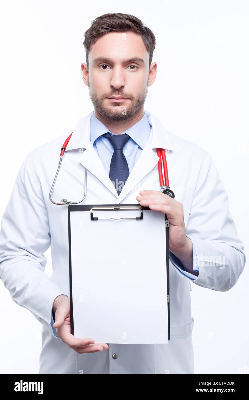 Professional doctor holding the papers Stock Photo - Alamy