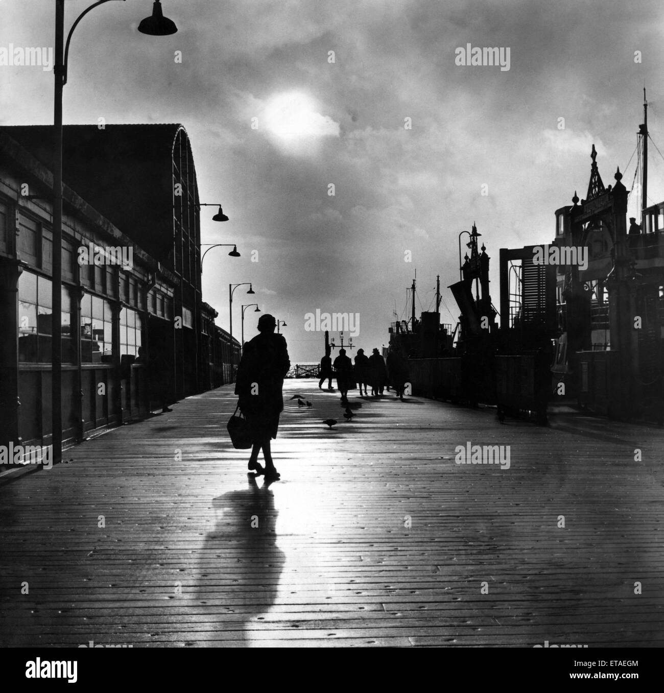 Storm clouds over Liverpool Landing Stage, Merseyside, 23rd January ...