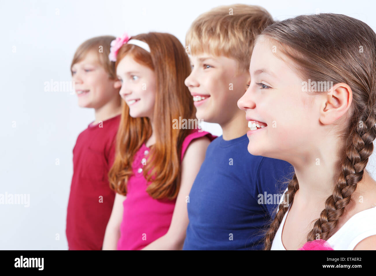 Close up of cheerful friends Stock Photo - Alamy