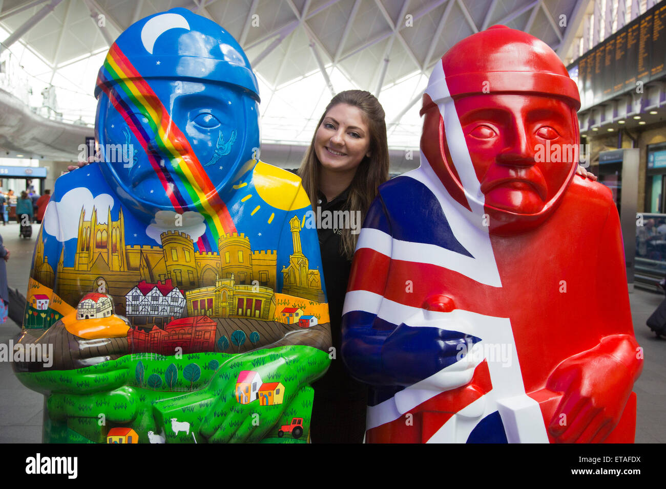 London, UK. Alison Grice, 22, of Visit Lincoln poses with the Lincoln ...
