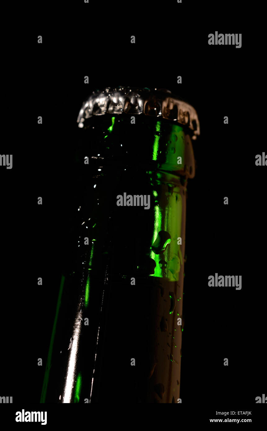 Close up of a bottle of beer Stock Photo - Alamy