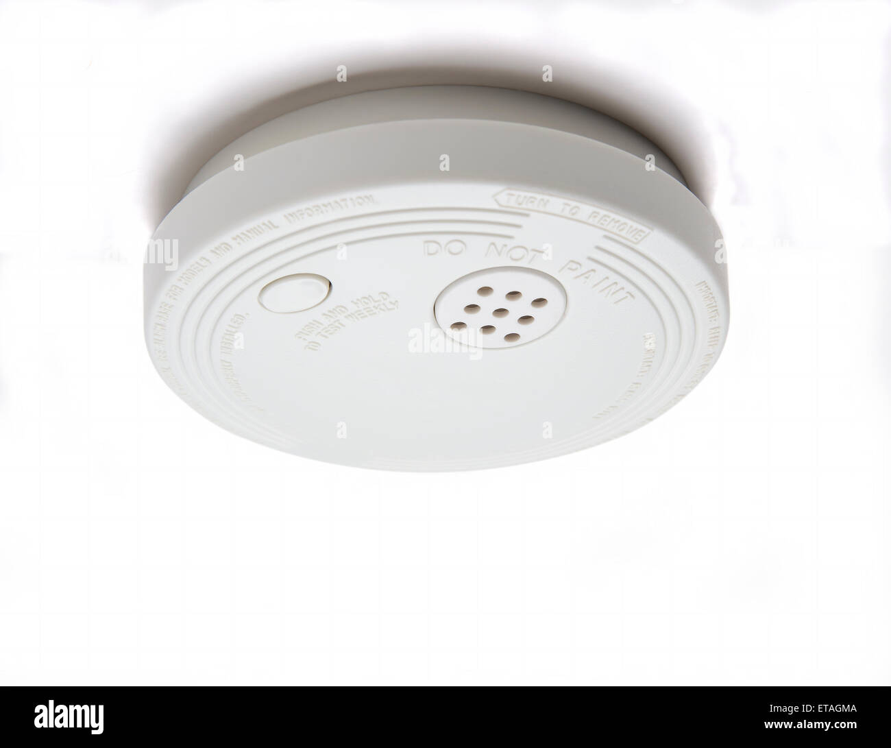 Smoke detector with alarm for fire safety Stock Photo - Alamy