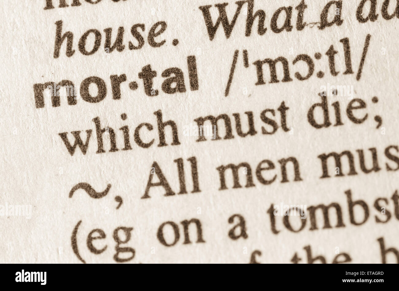 Definition of word in dictionary Stock Photo - Alamy