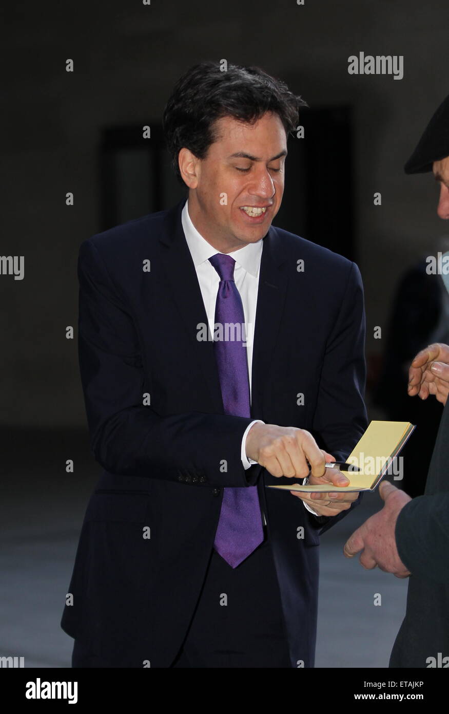 Ed Milliband arriving at The BBC fot The Andrew Marr Show Featuring: Ed ...