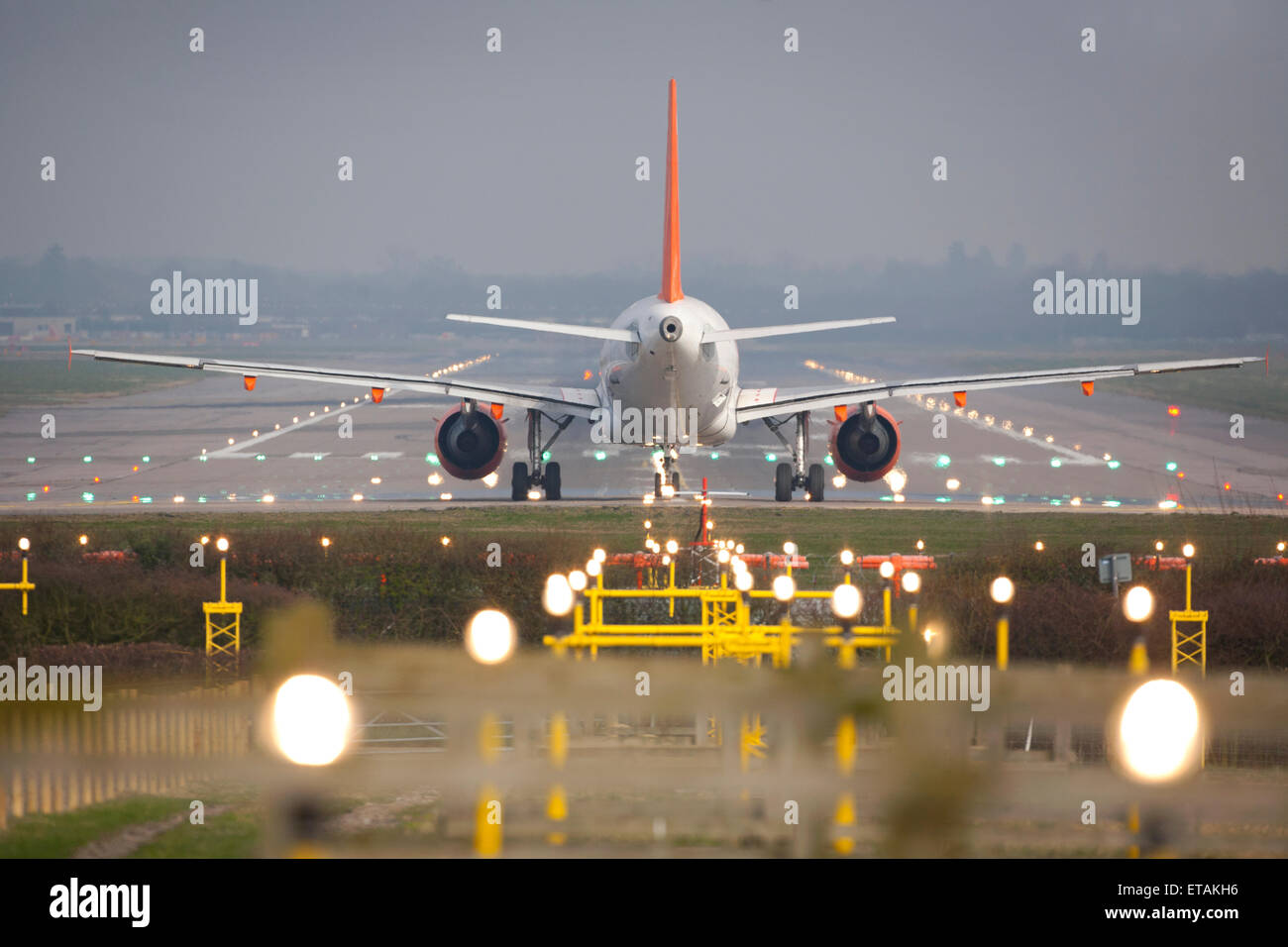 Aircraft take off and land at London's Gatwick Airport. Picture by ...