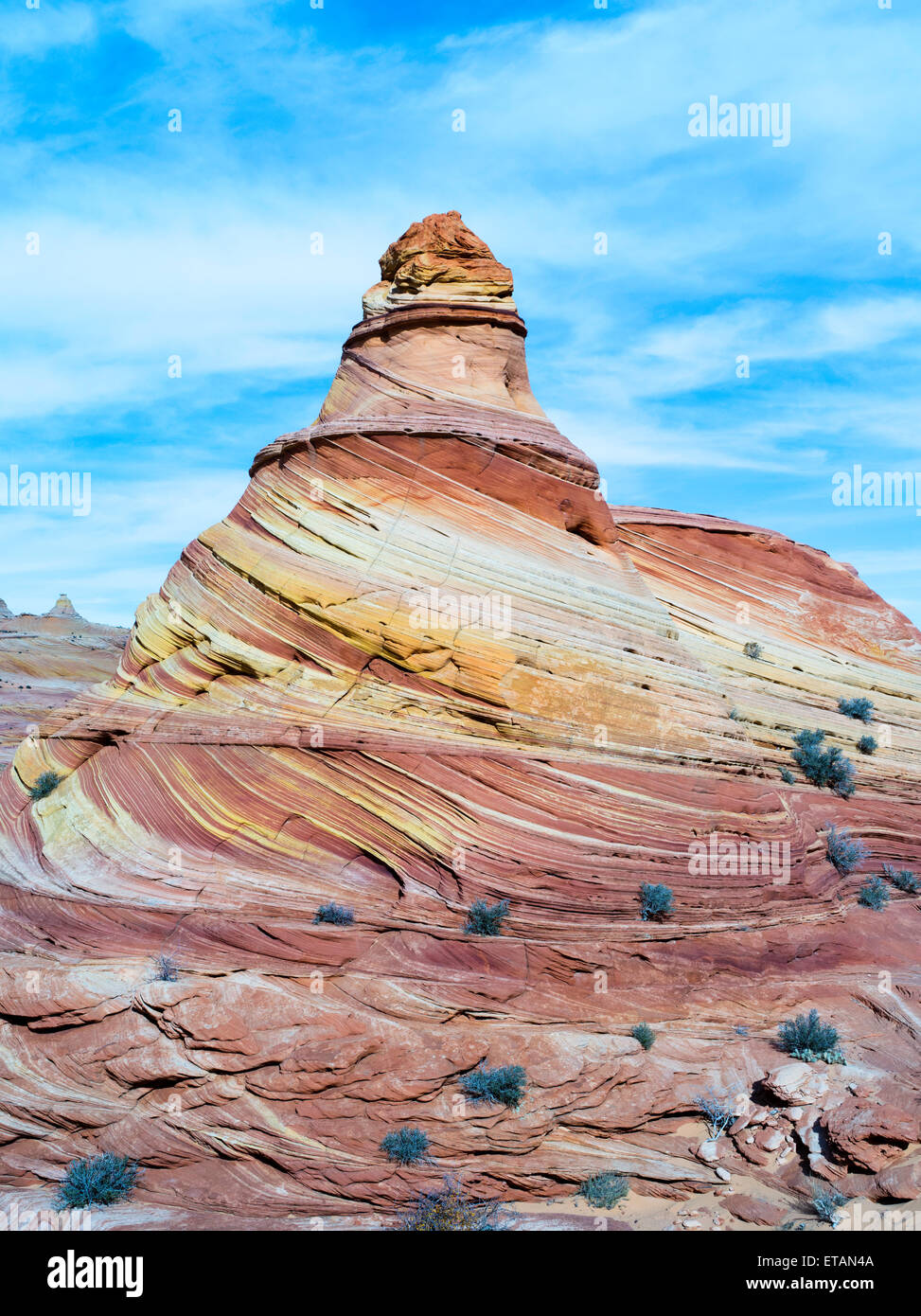 Scene from the beautiful geological formation of colorful folded ...