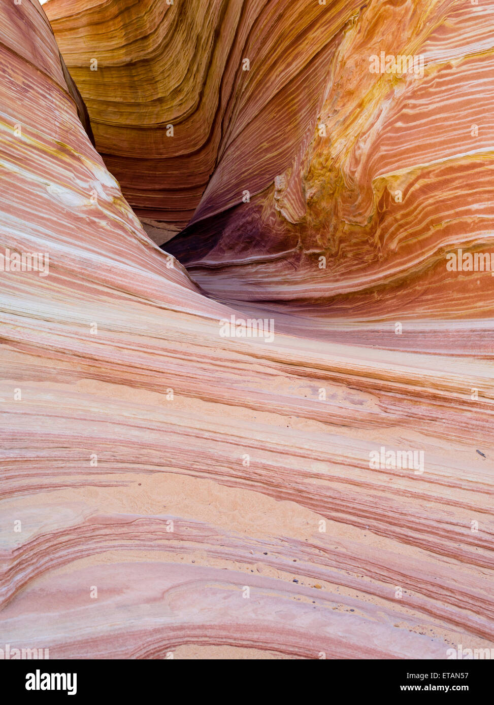 Scene from the beautiful geological formation of colorful folded ...
