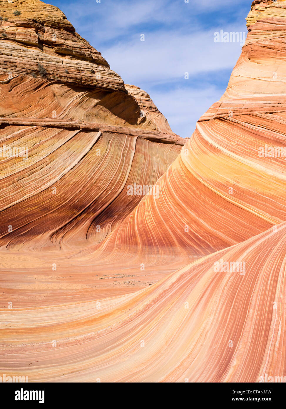 Scene from the beautiful geological formation of colorful folded ...