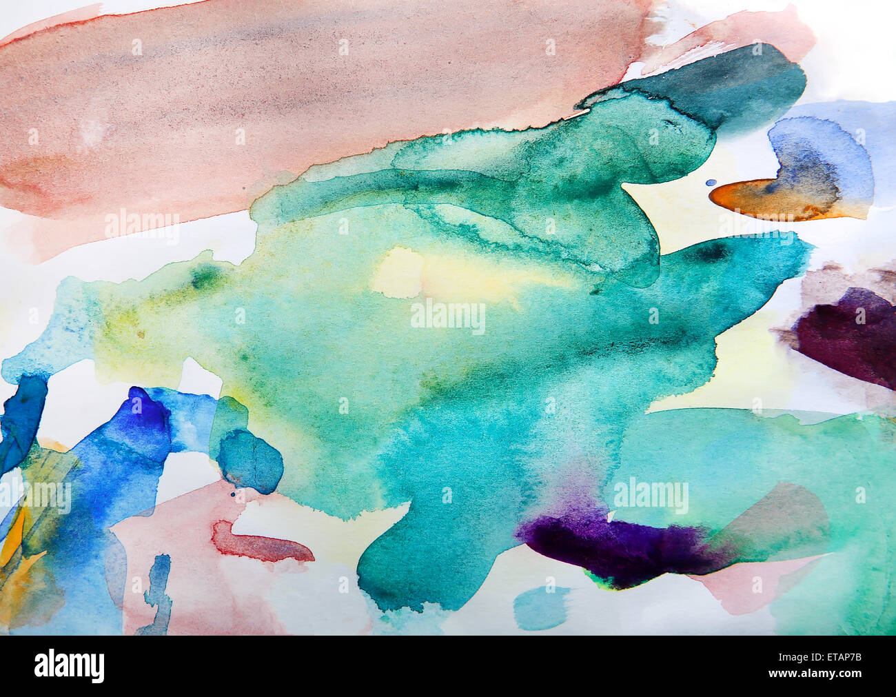 Abstract watercolor painting Stock Photo - Alamy