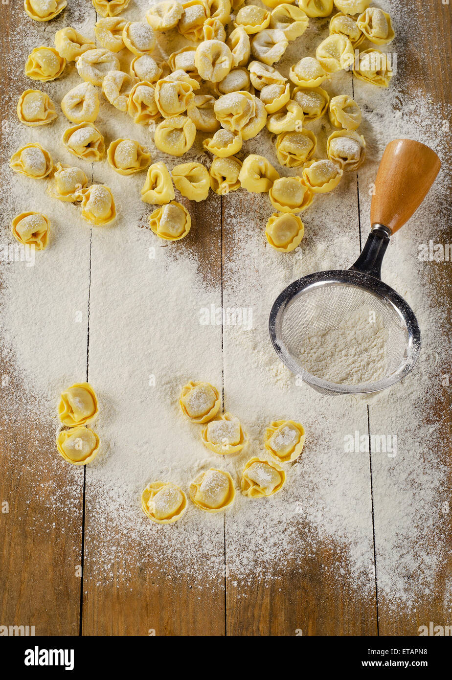 Ravioli top view hi-res stock photography and images - Alamy