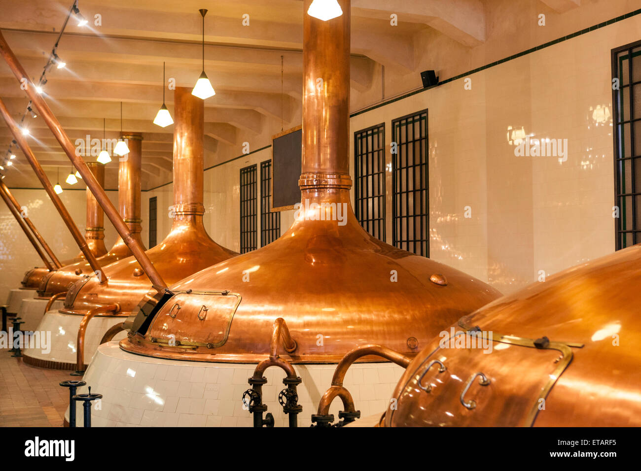 Pilsner Urquell brewery cooking room Plzen Czech Republic Pilsen Stock ...