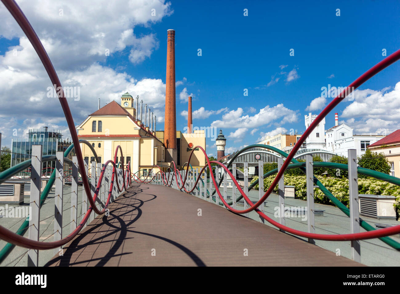 Pilsner Urquell Brewery, courtyard Plzen Brewery Pilsen Czech Republic ...