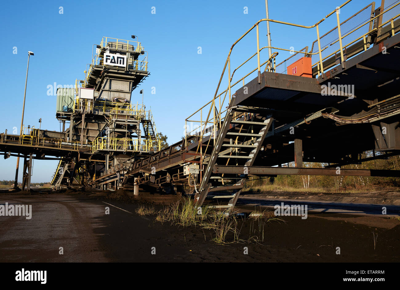 Karlsfeld, Germany, huge plants conveyor belts Stock Photo - Alamy