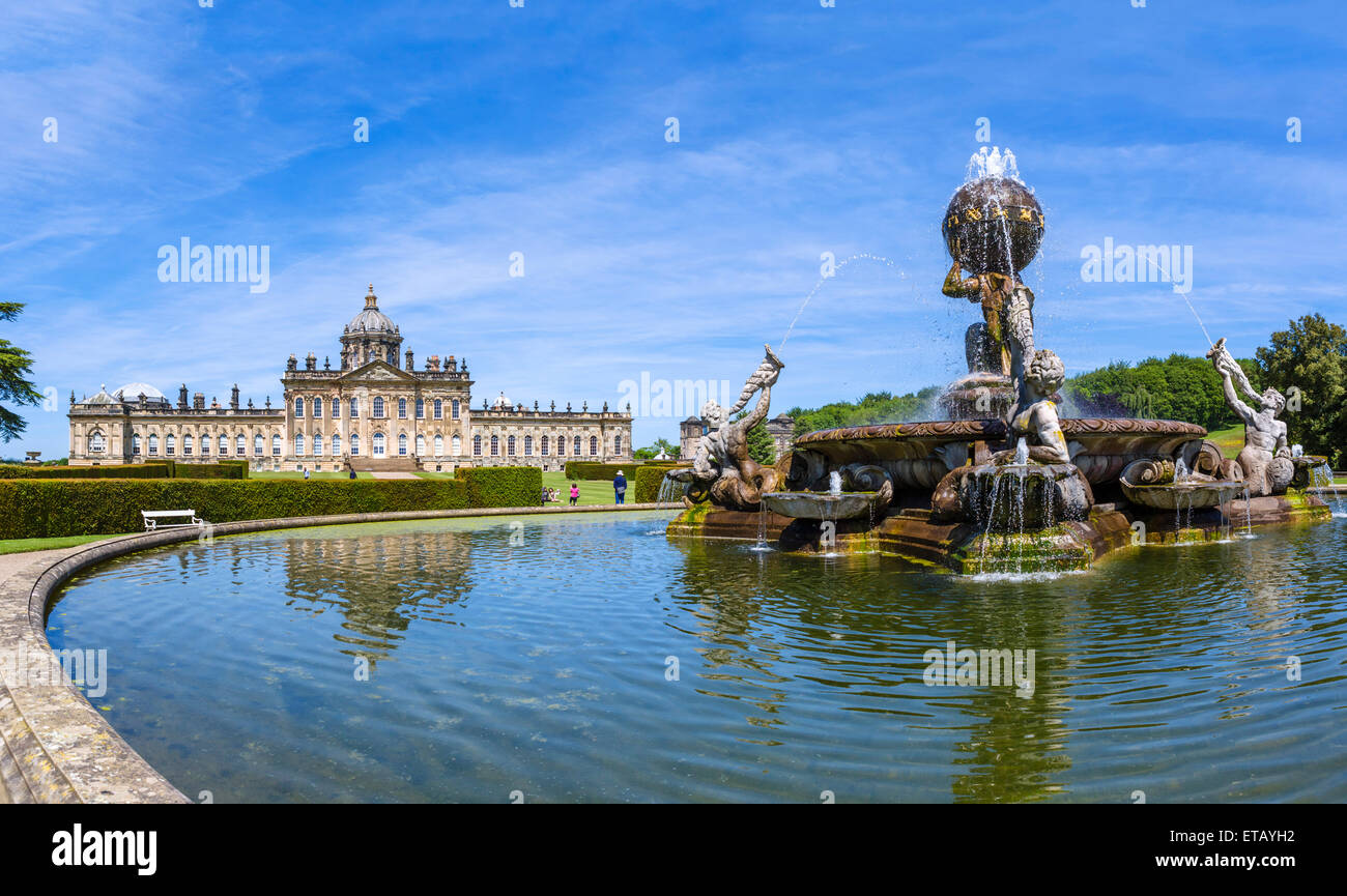 The southern facade with the Atlas Fountain in the foreground, Castle ...