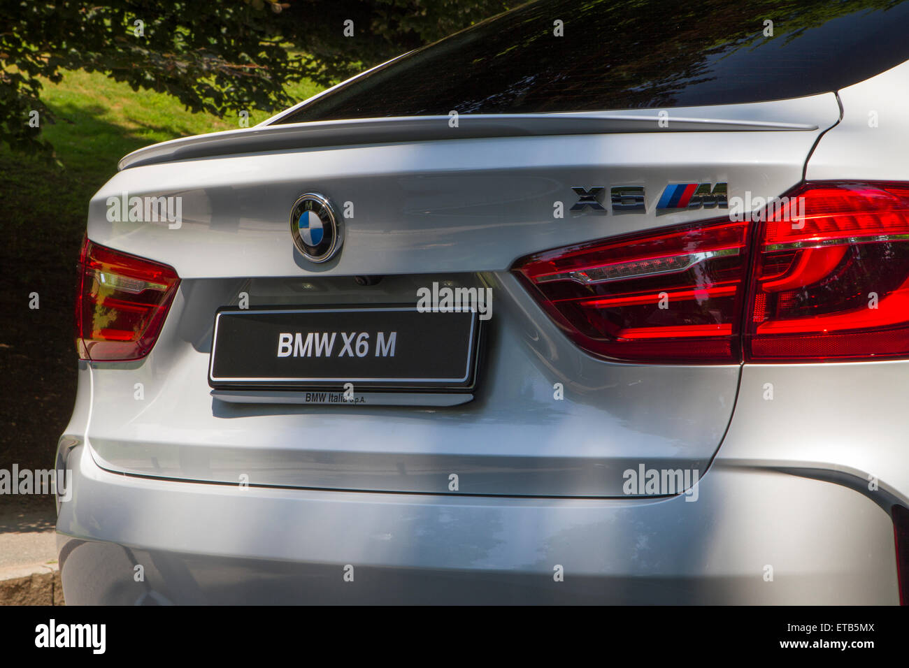 Turin, Italy, 11th June 2015. Back view of BMW X6 M. Parco Valentino ...