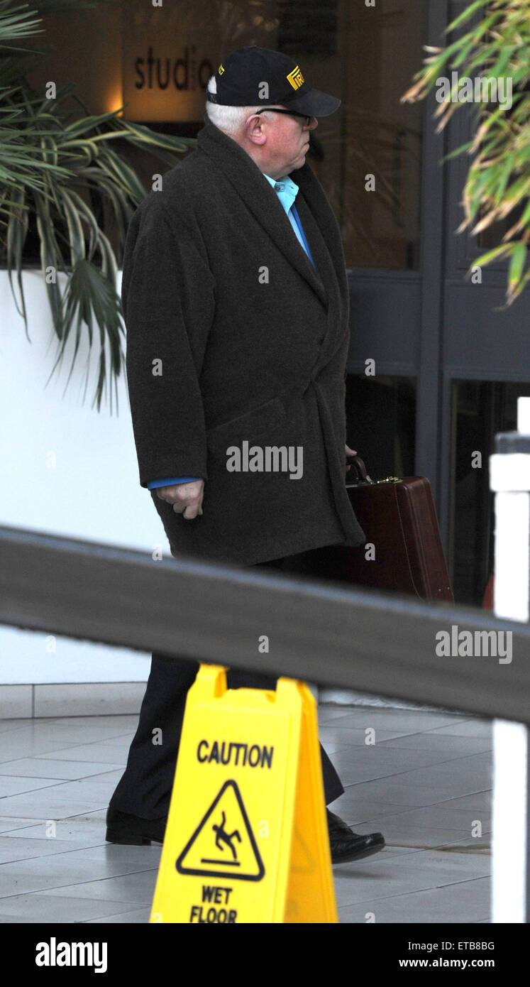 Ken Morley leaves the ITV studios the day after being removed from the ...