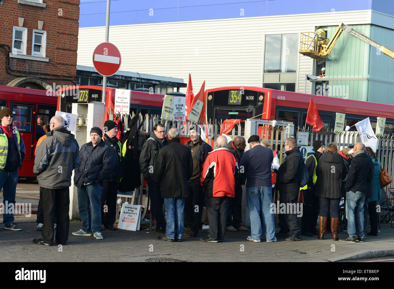 London bus drivers take a 24 hour strike action as the Unite union says ...