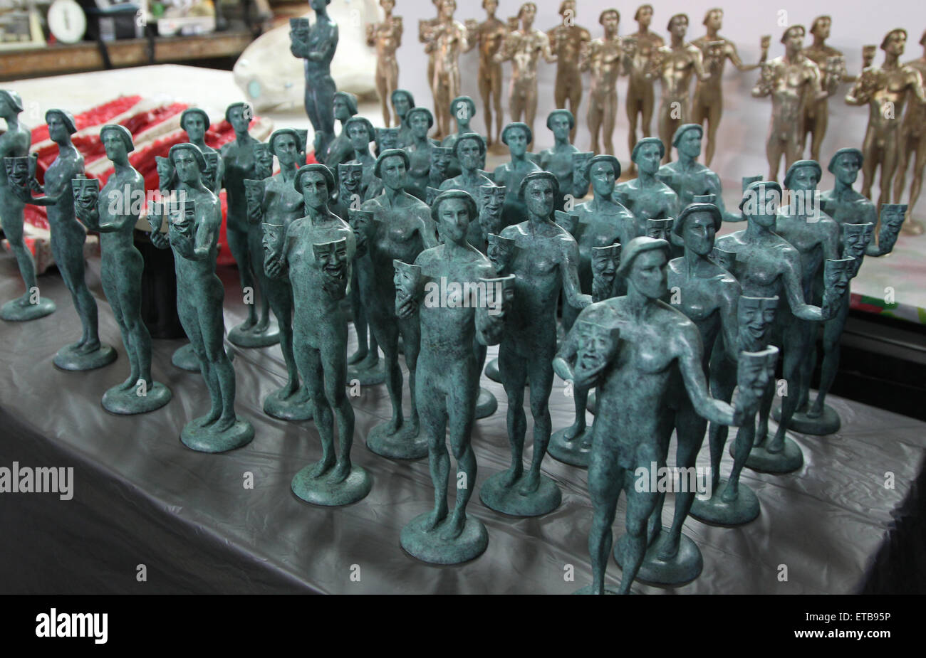 Pouring of the SAG awards statue Featuring: Atmosphere Where: Burbank ...