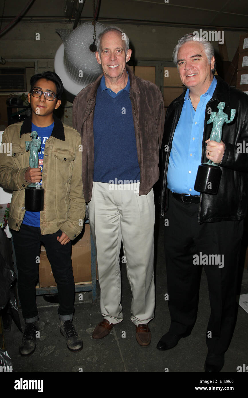 Pouring of the SAG awards statue Featuring: Tony Revolori, Daryl ...