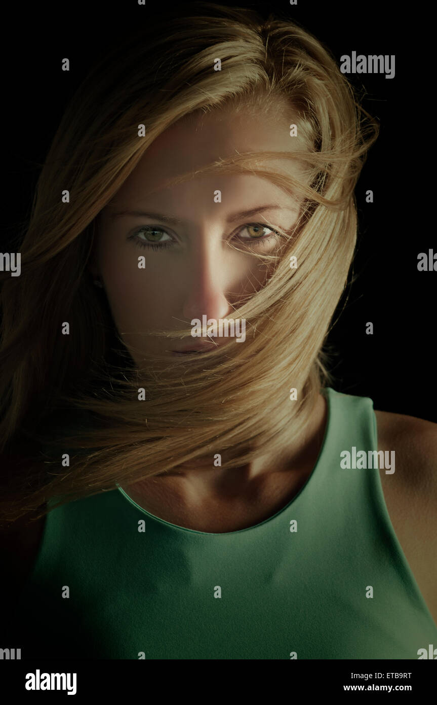 Windy woman hi-res stock photography and images - Alamy