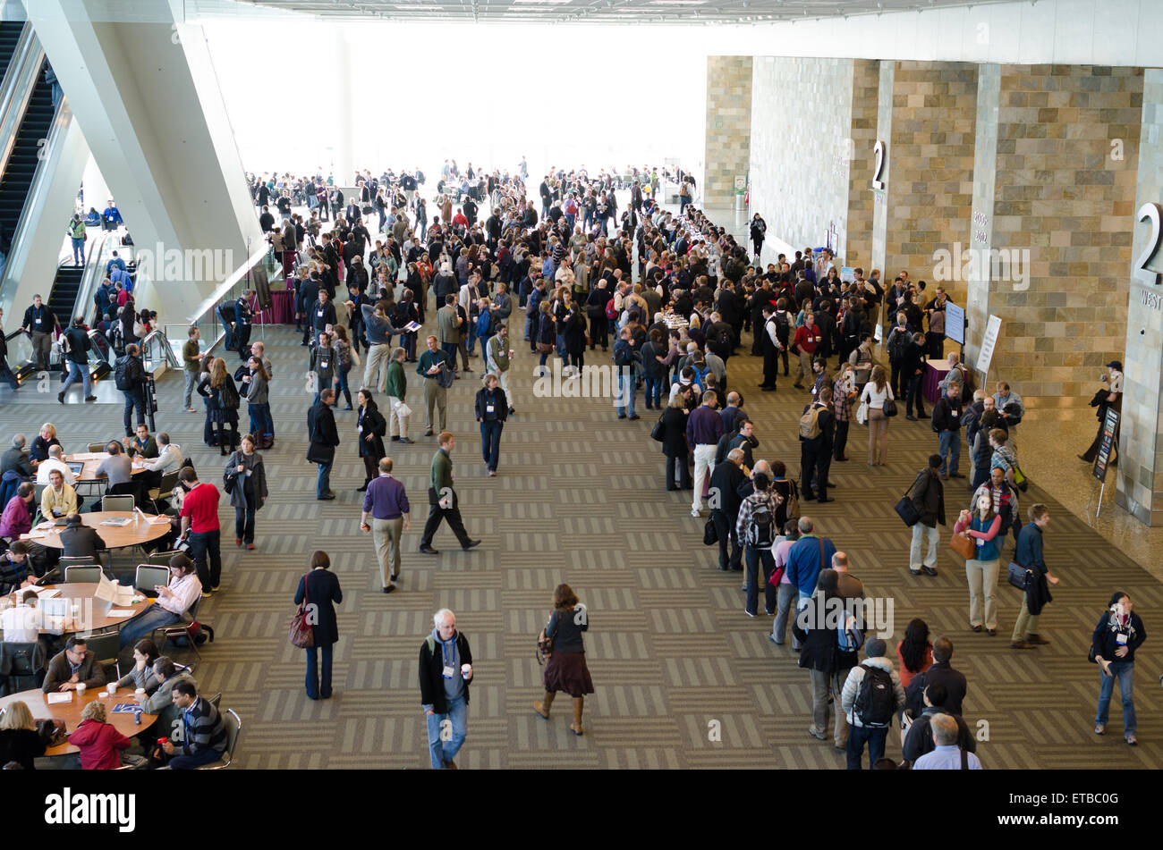 AN FRANCISCO, USA, DECEMBER 8 2011. cofee break during geophysics ...