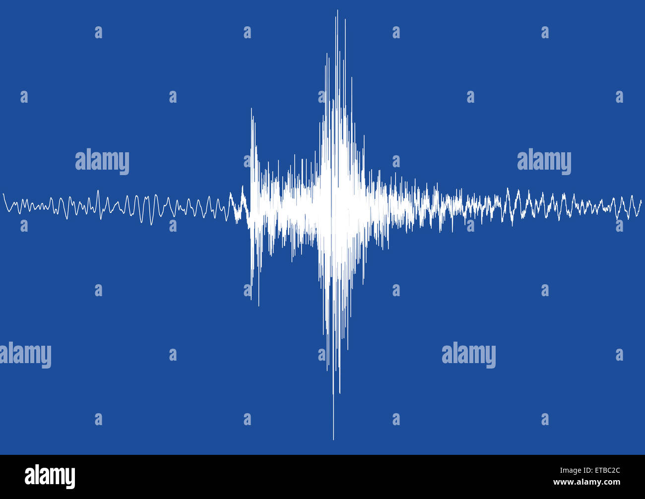 A white isolated earthquake graph from a big earthquake without scale ...