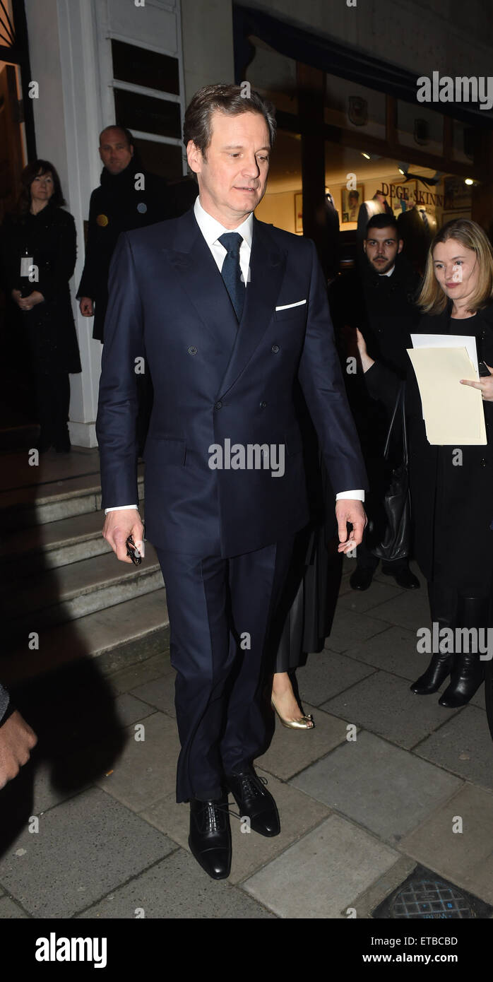The 'Kingsman: The Secret Service' cast leaving Hunters Saville Row ...