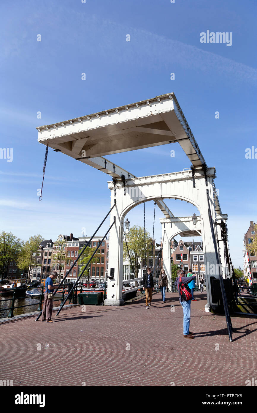 Old Drawbridge River Amstel Amsterdam High Resolution Stock Photography ...