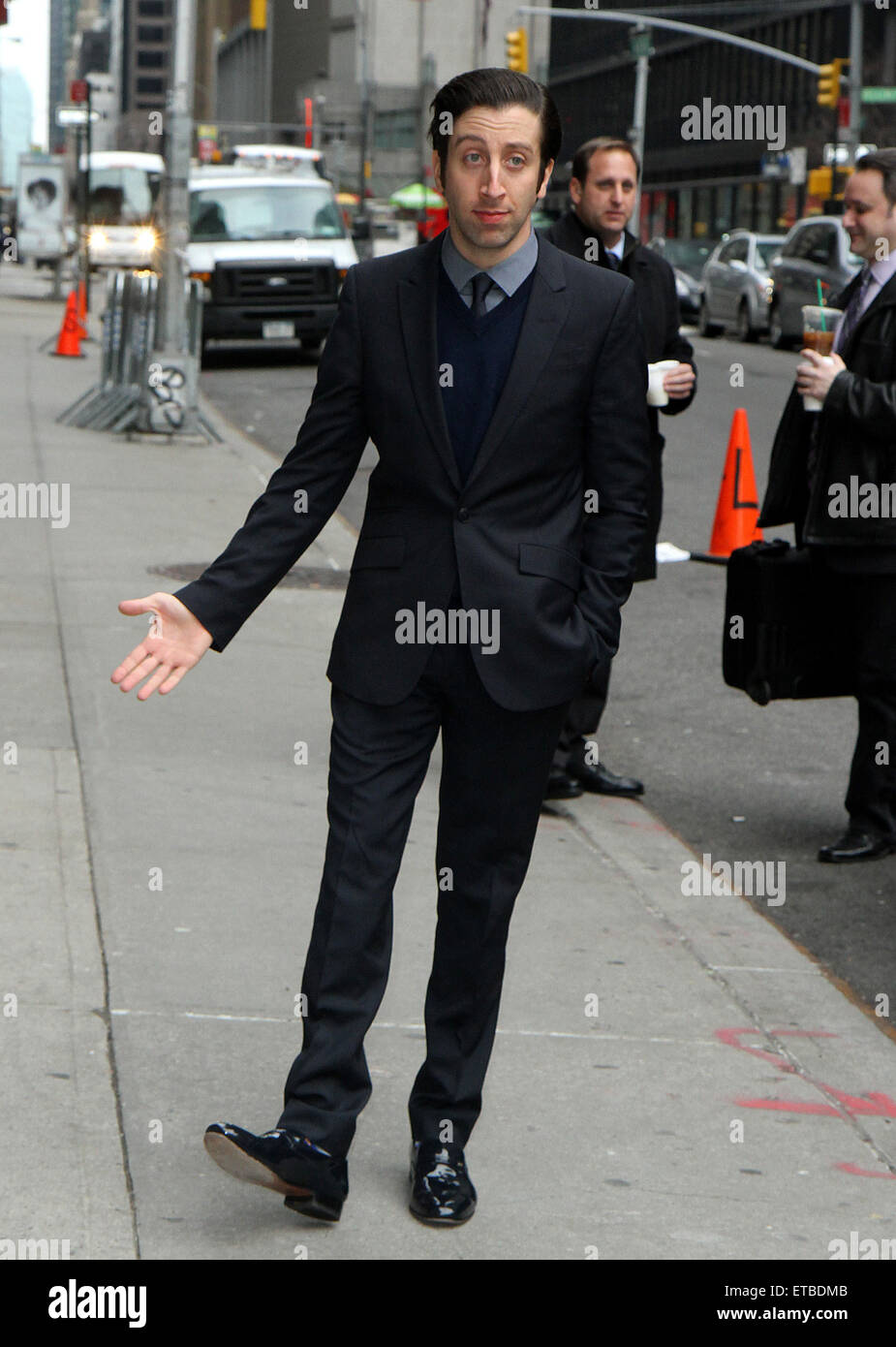 Celebrities outside the Ed Sullivan Theater as they arrived for their ...