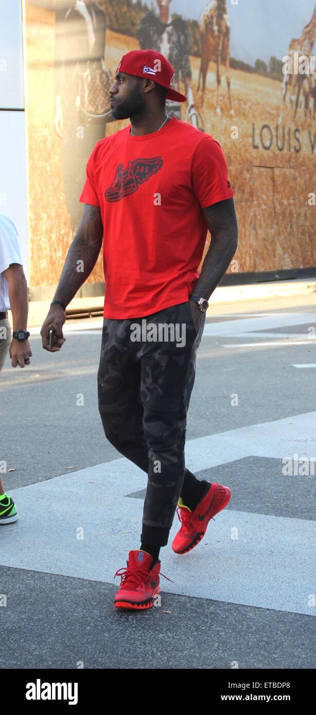 Basketball NBA Super star LeBron James out and about in Beverly Hills ...