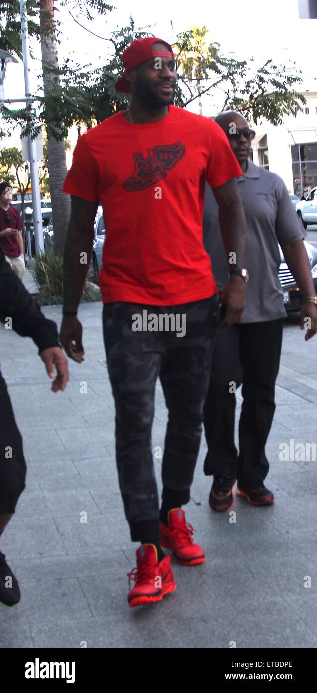 Basketball NBA Super star LeBron James out and about in Beverly Hills ...