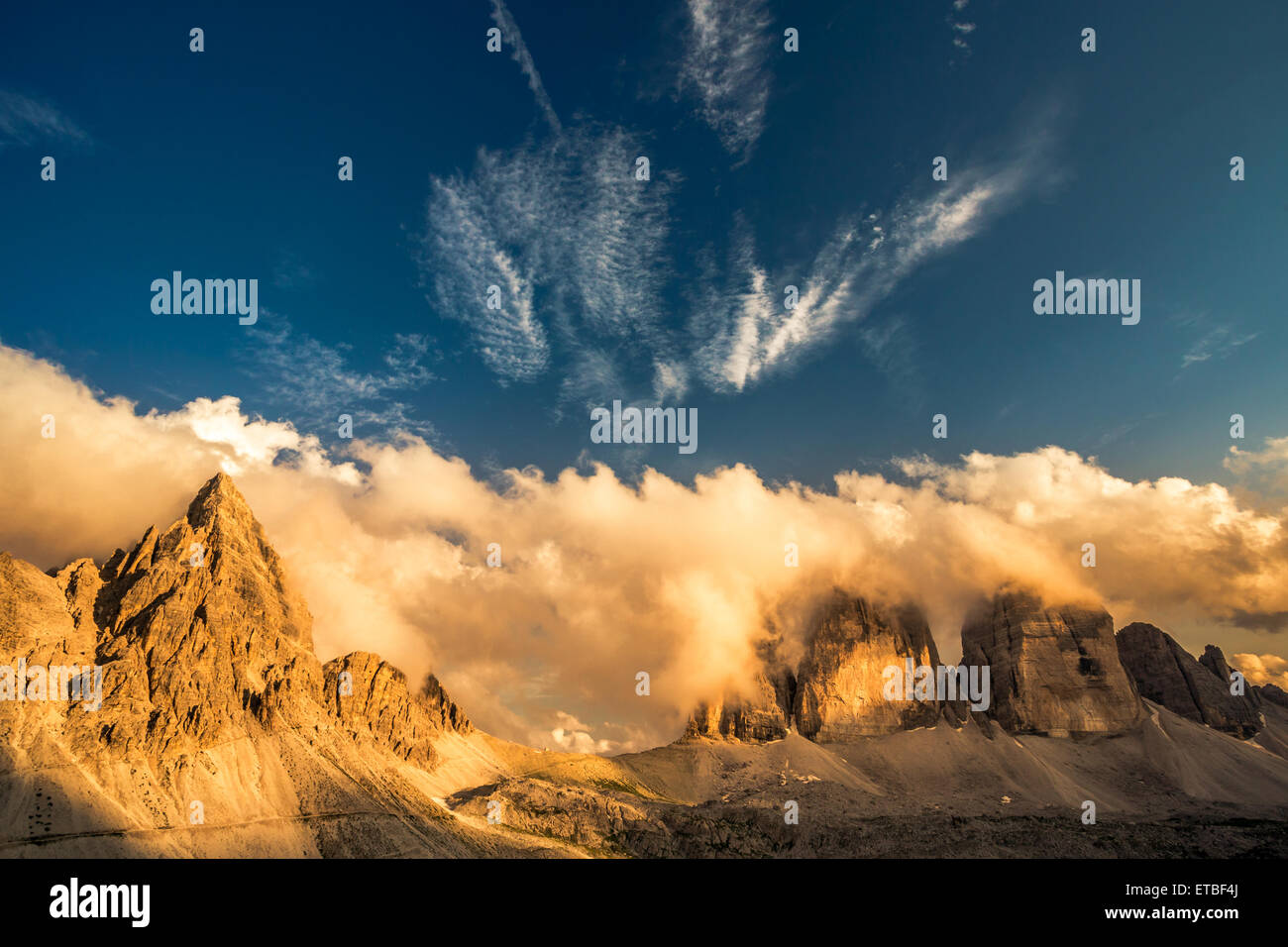 Panorama view three peaks hi-res stock photography and images - Alamy