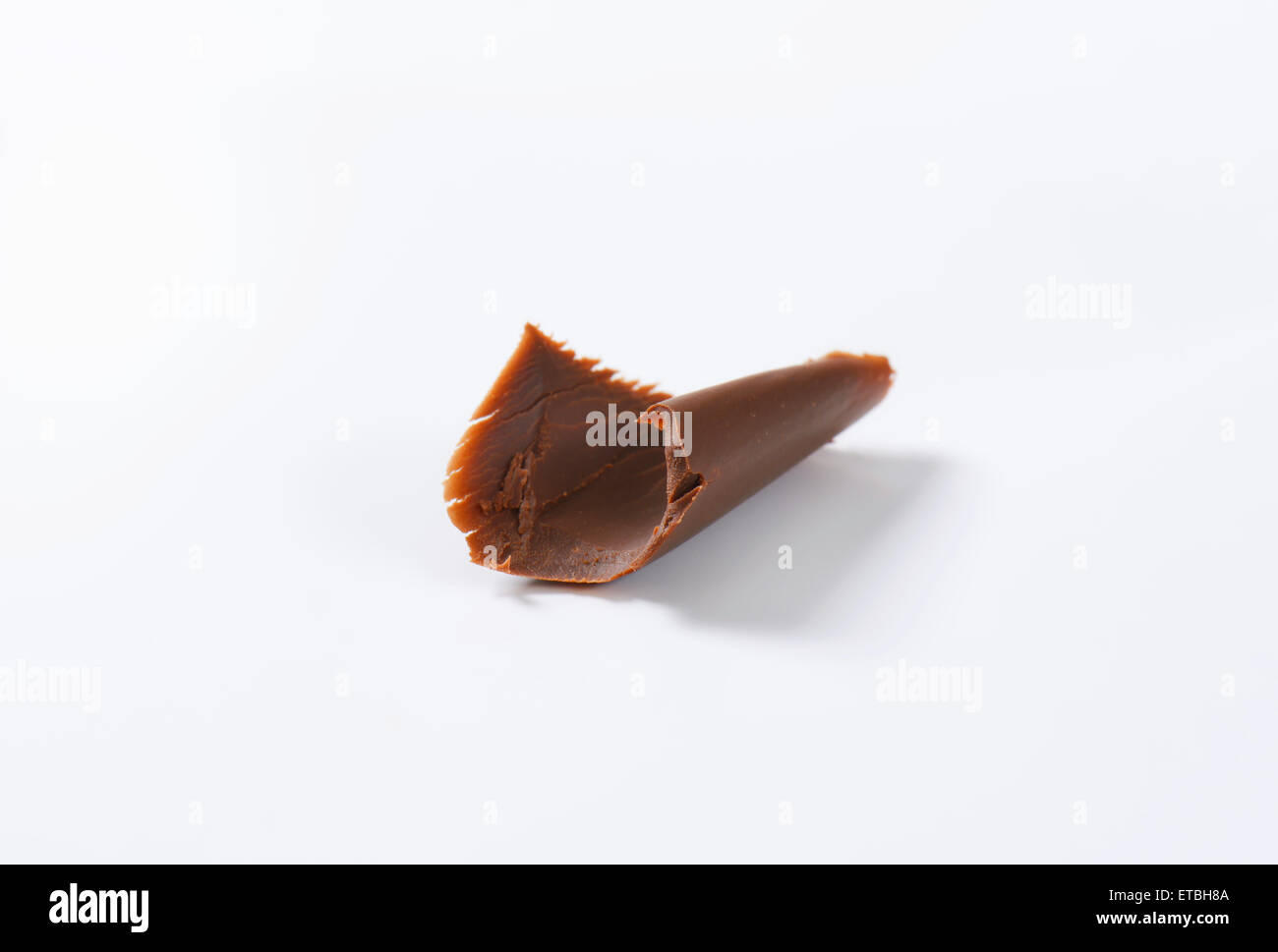 chocolate shaving on white background Stock Photo - Alamy