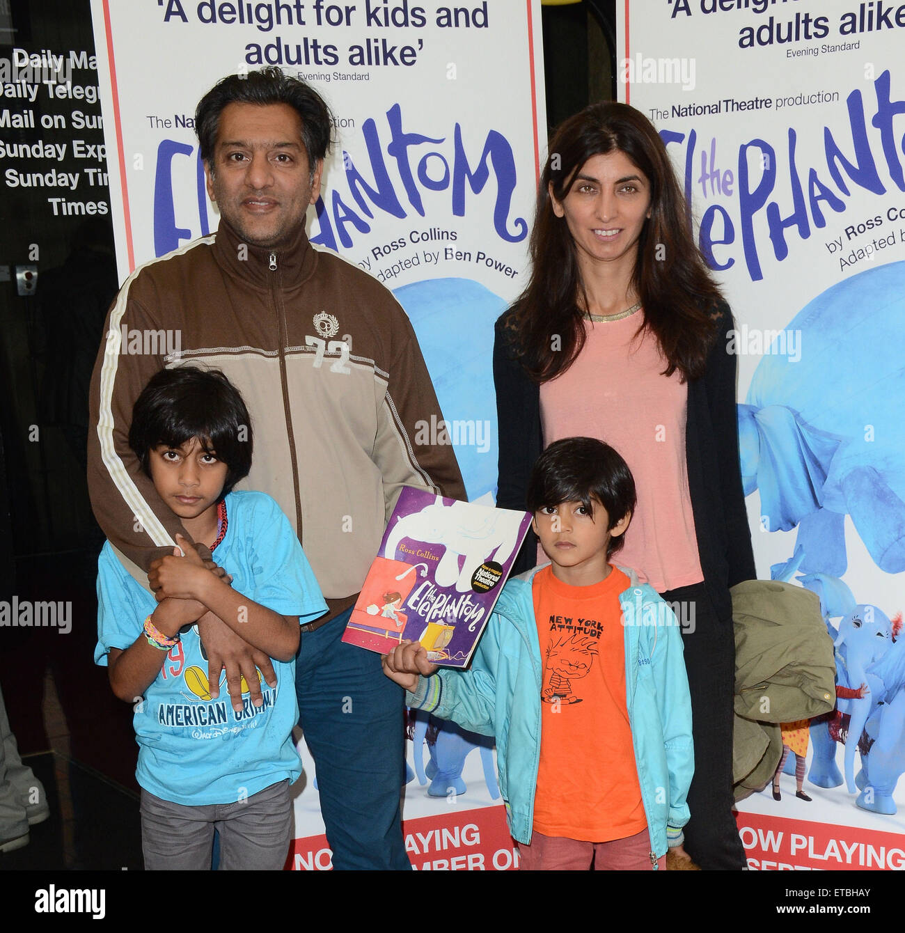 London UK. Nitin Ganatra and family at the opening of the National ...