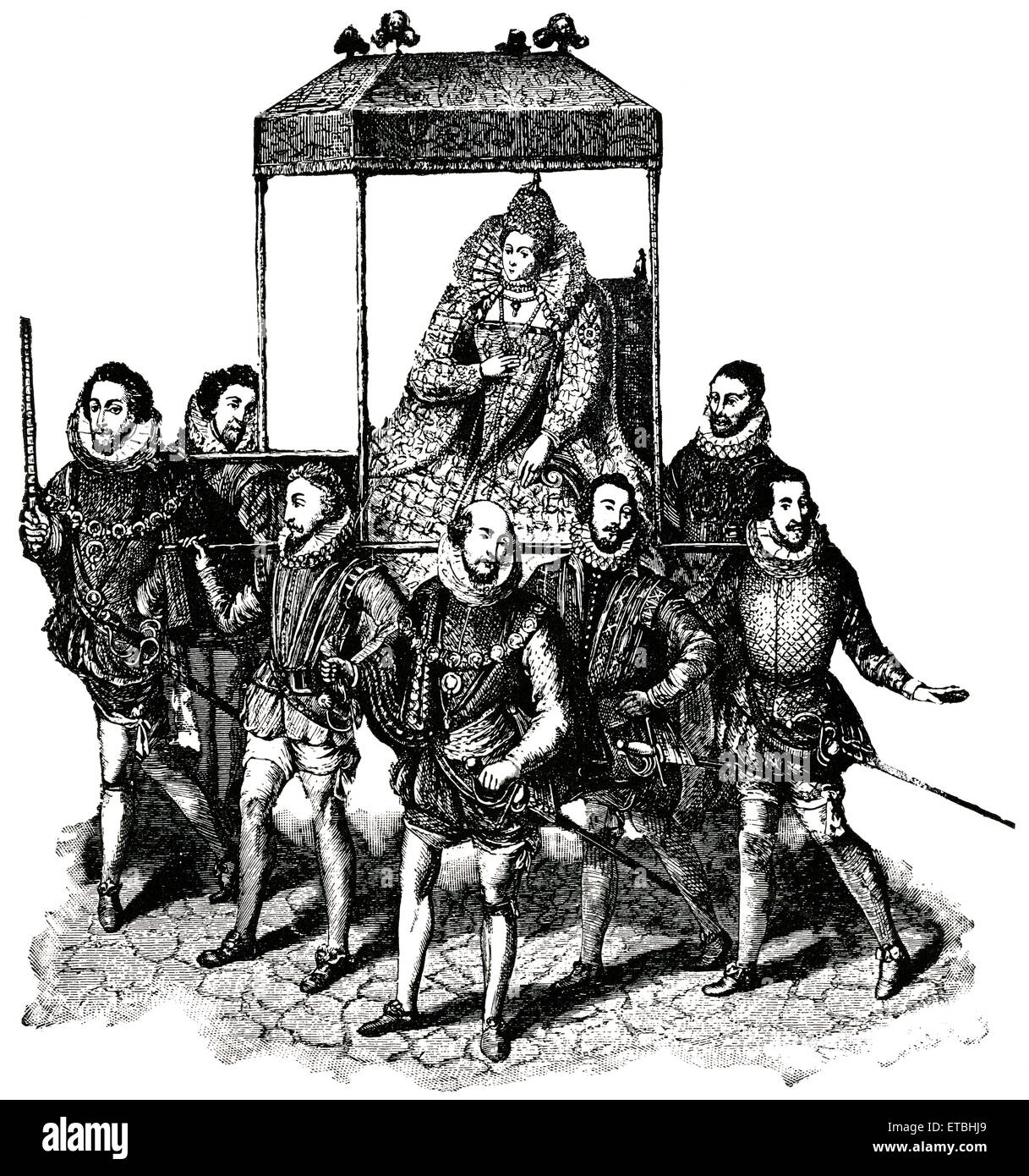 Palanquin with queen hi-res stock photography and images - Alamy