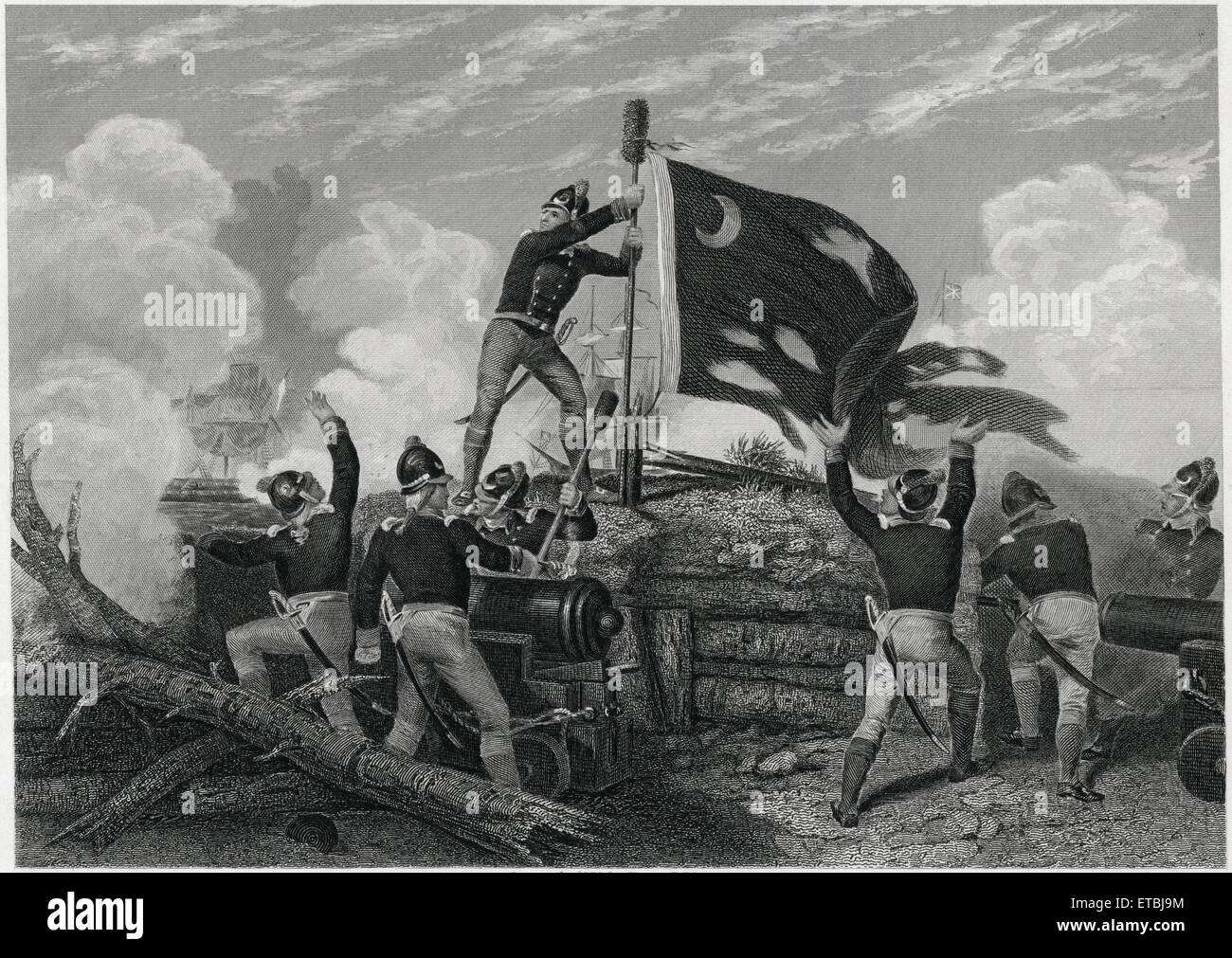 Revolutionary war cannon painting hi-res stock photography and images ...