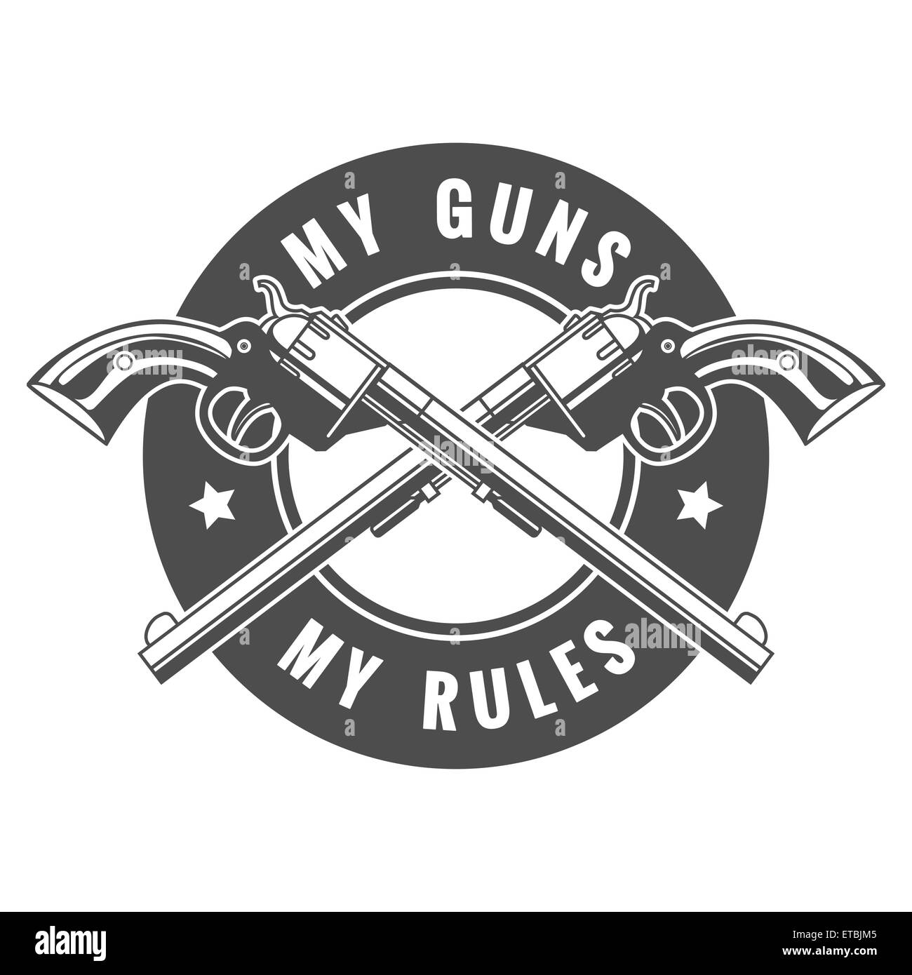 Revolver silhouette hi-res stock photography and images - Alamy