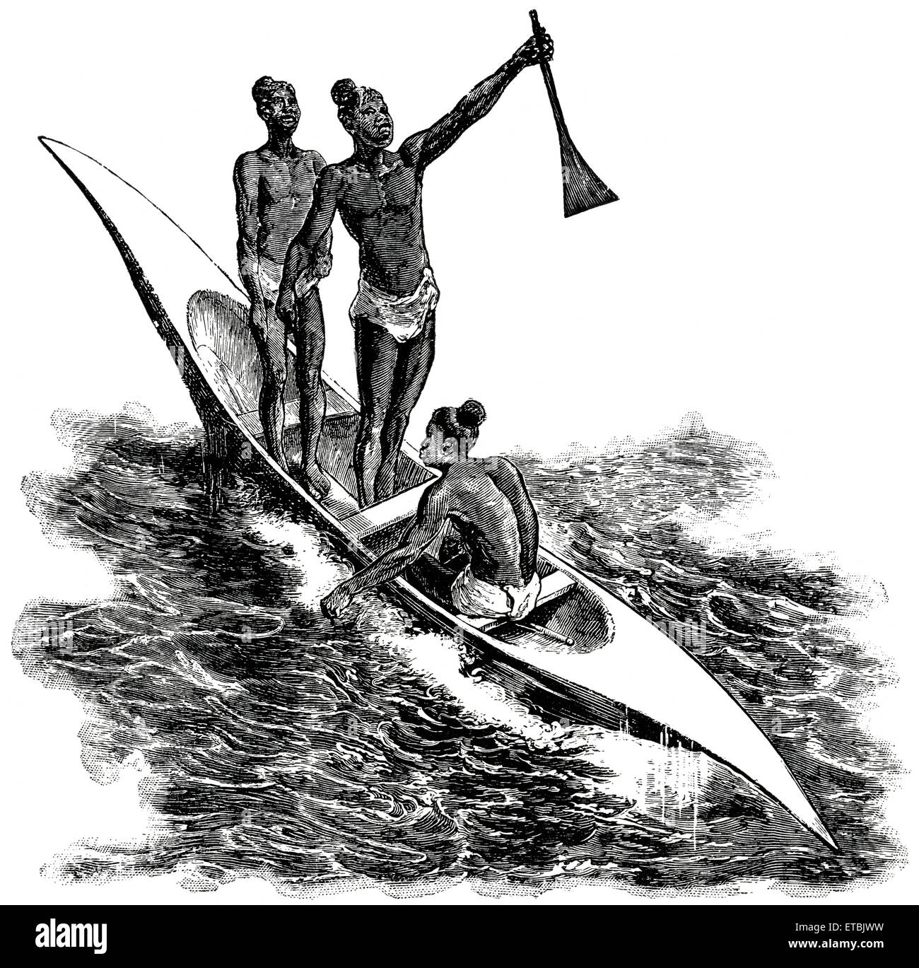 Historical canoe Cut Out Stock Images & Pictures - Alamy