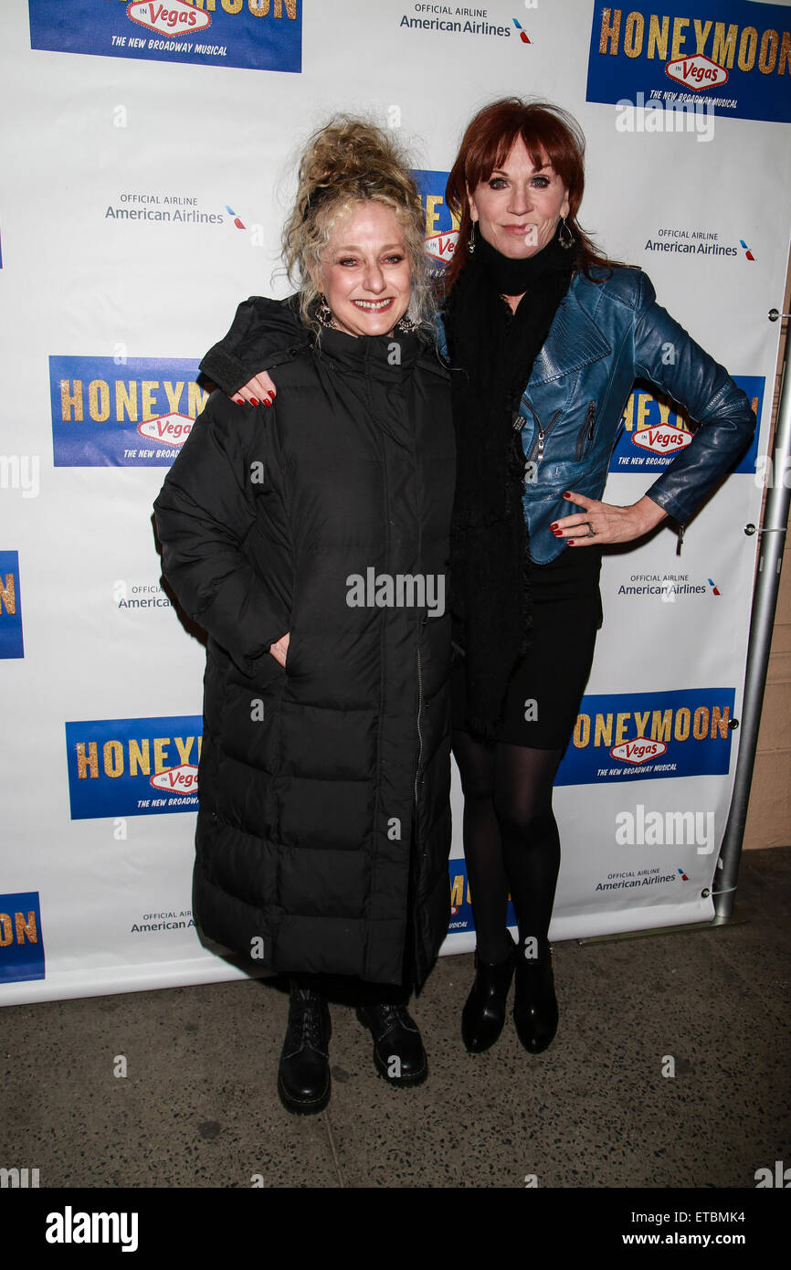 Opening night of Broadway's Honeymoon in Vegas at the Nederlander ...
