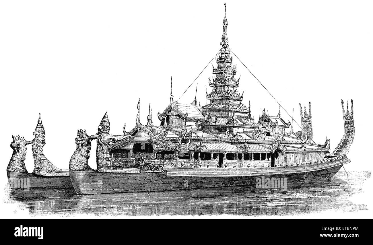 State Barge of a King of Burma, "Classical Portfolio of Primitive ...
