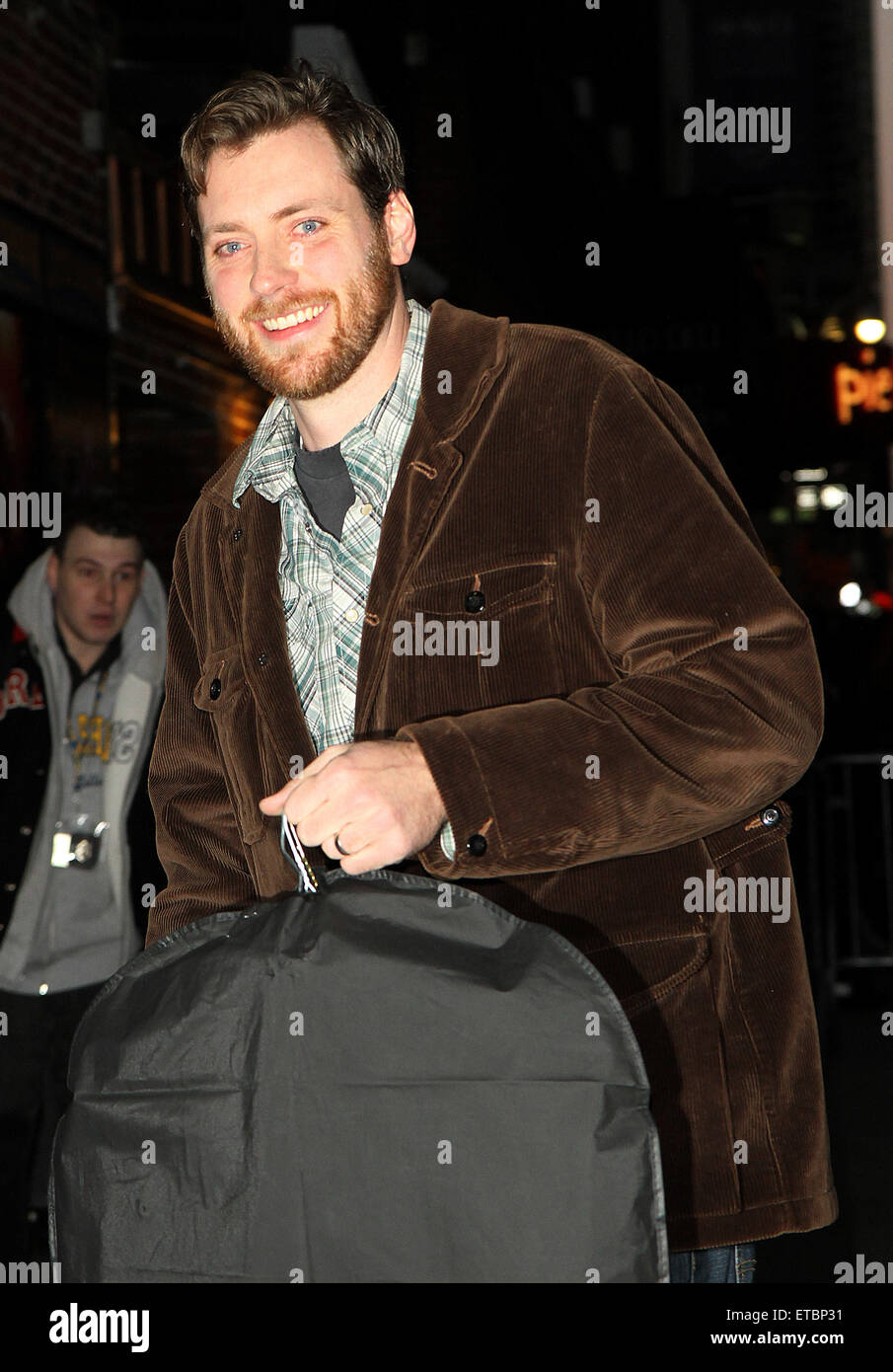 Celebrities outside the Ed Sullivan Theater as they arrive for their ...
