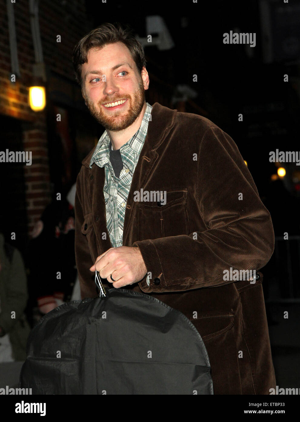 Celebrities outside the Ed Sullivan Theater as they arrive for their ...