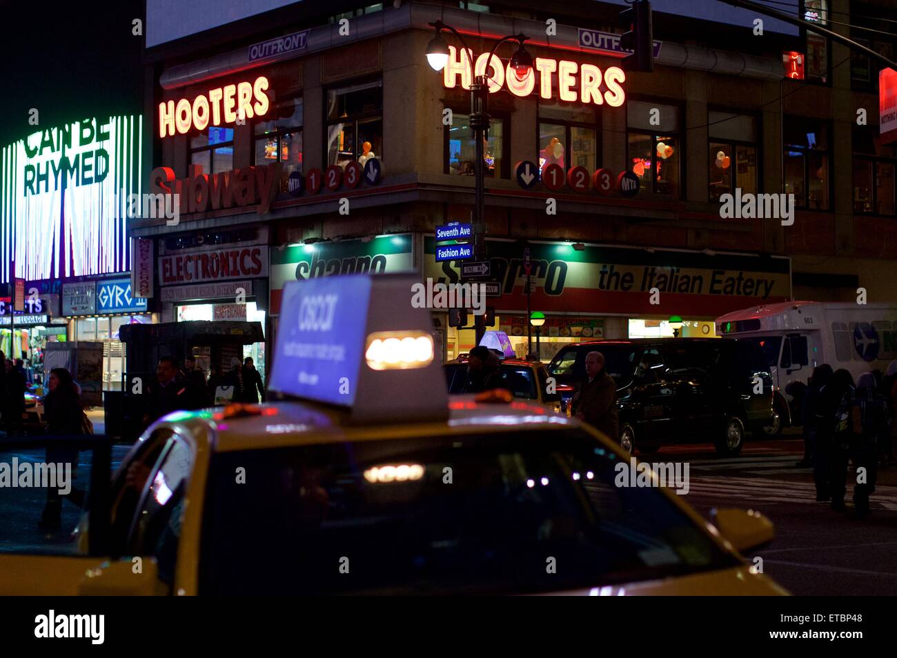 Hooters Manhattan relocation party with the 2015 Hooters Swimsuit ...